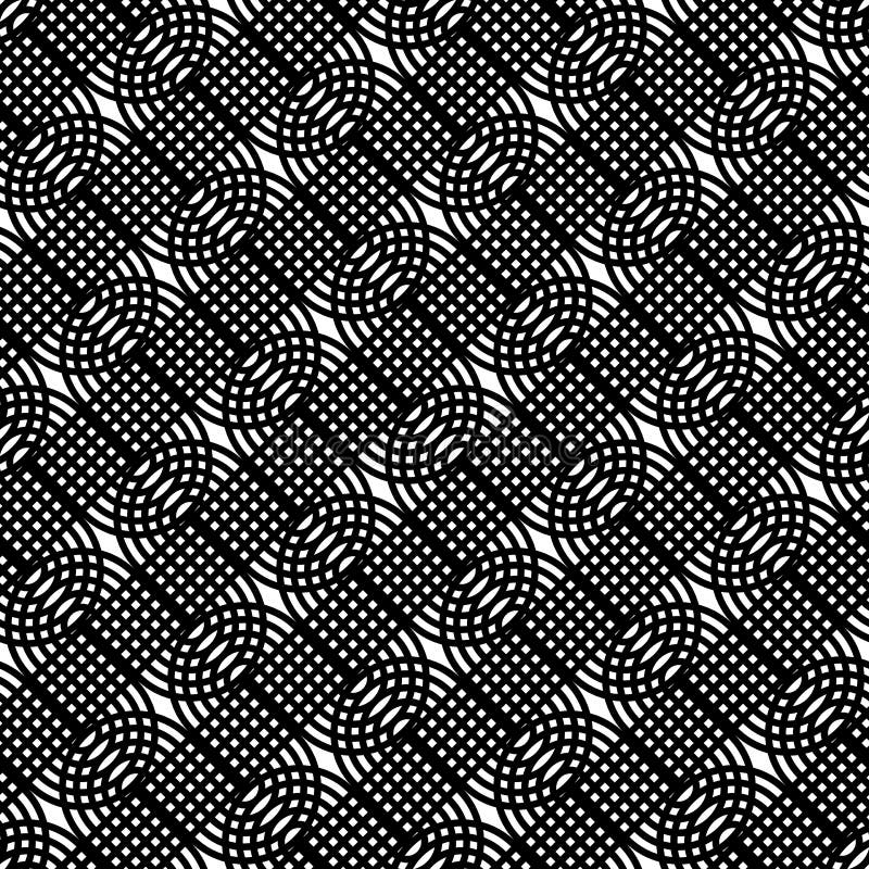 Design Seamless Monochrome Grid Pattern Stock Vector Illustration Of