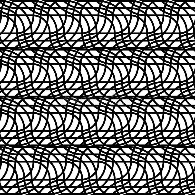 Design Seamless Monochrome Interlaced Pattern Stock Vector ...