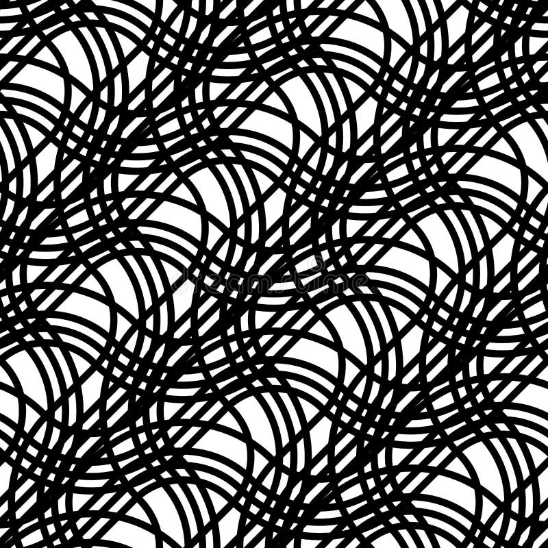 Design Seamless Monochrome Interlaced Pattern Stock Vector ...