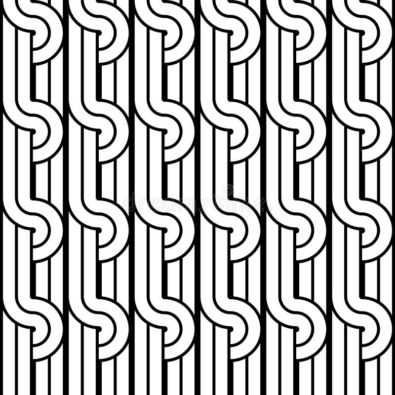 Design Seamless Monochrome Interlaced Pattern Stock Vector ...