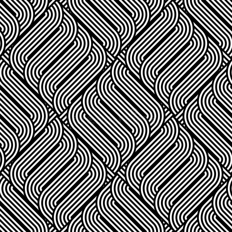 Design Seamless Monochrome Interlaced Pattern Stock Vector ...