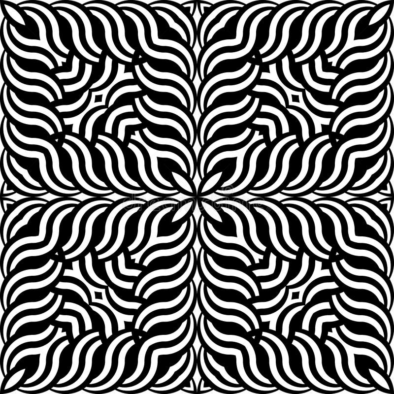 Design Seamless Monochrome Interlaced Pattern Stock Vector ...