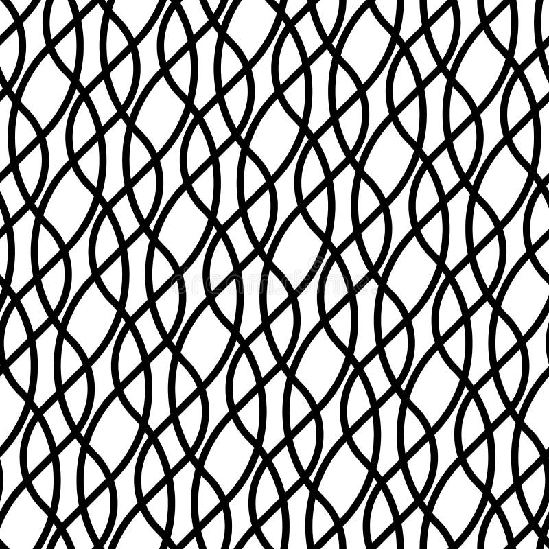 Design Seamless Monochrome Interlaced Pattern Stock Vector ...