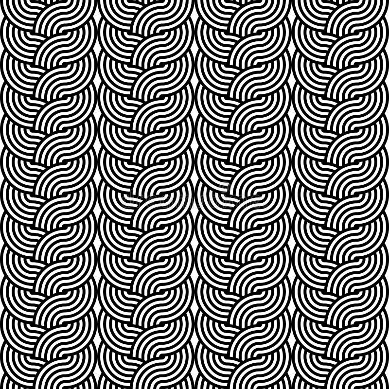 Design Seamless Monochrome Interlaced Pattern Stock Vector ...