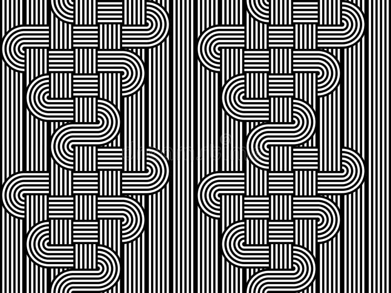 Design Seamless Monochrome Interlaced Pattern Stock Vector ...