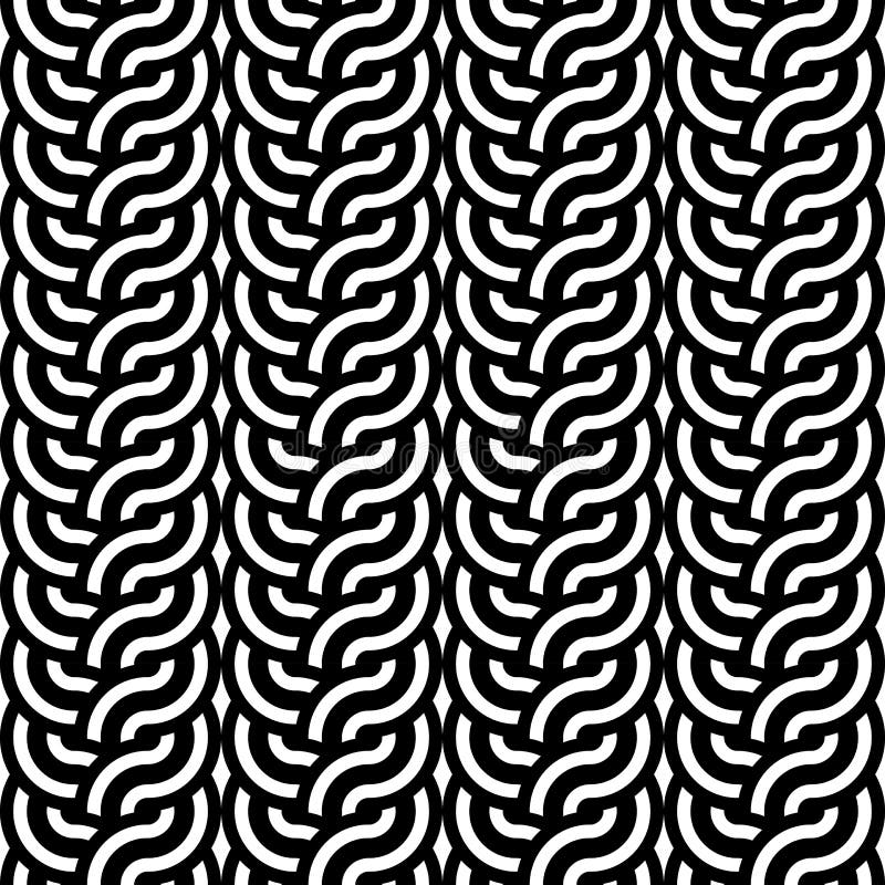 Design Seamless Monochrome Interlaced Pattern Stock Vector ...