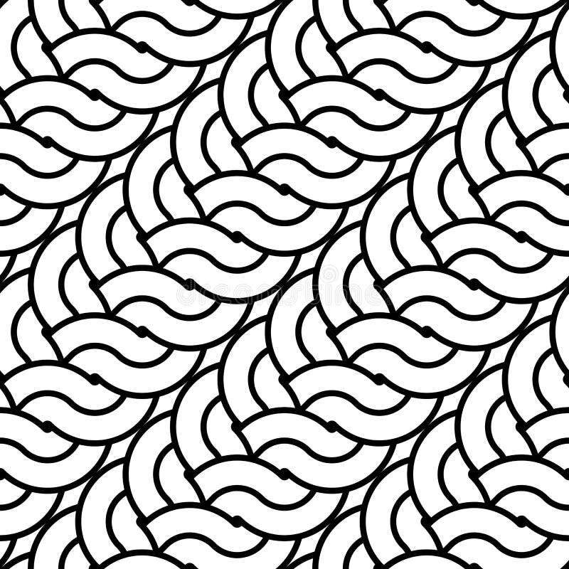 Design Seamless Monochrome Interlaced Pattern Stock Vector ...