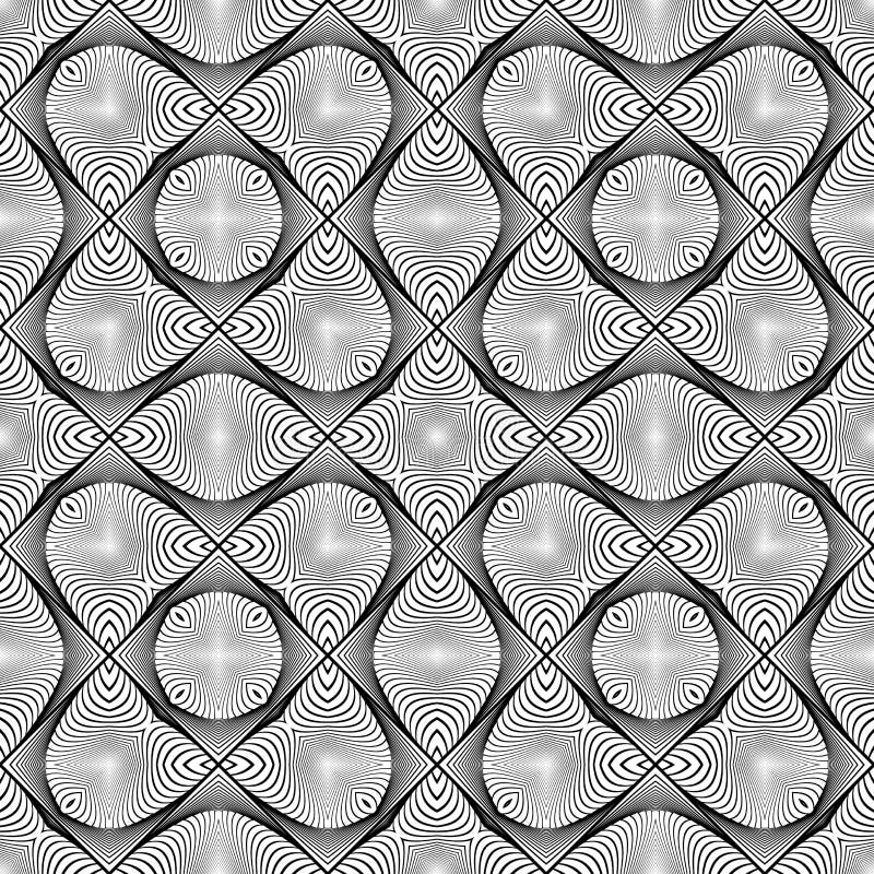 Design Seamless Monochrome Striped Pattern Stock Vector - Illustration ...