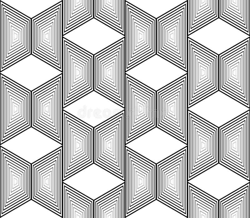 Design Seamless Monochrome Trapezium Pattern Stock Vector ...
