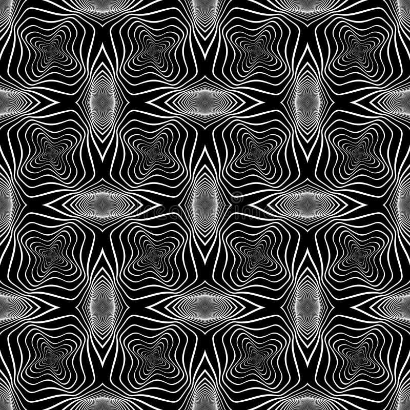 Design Seamless Monochrome Warped Pattern Stock Vector - Illustration ...