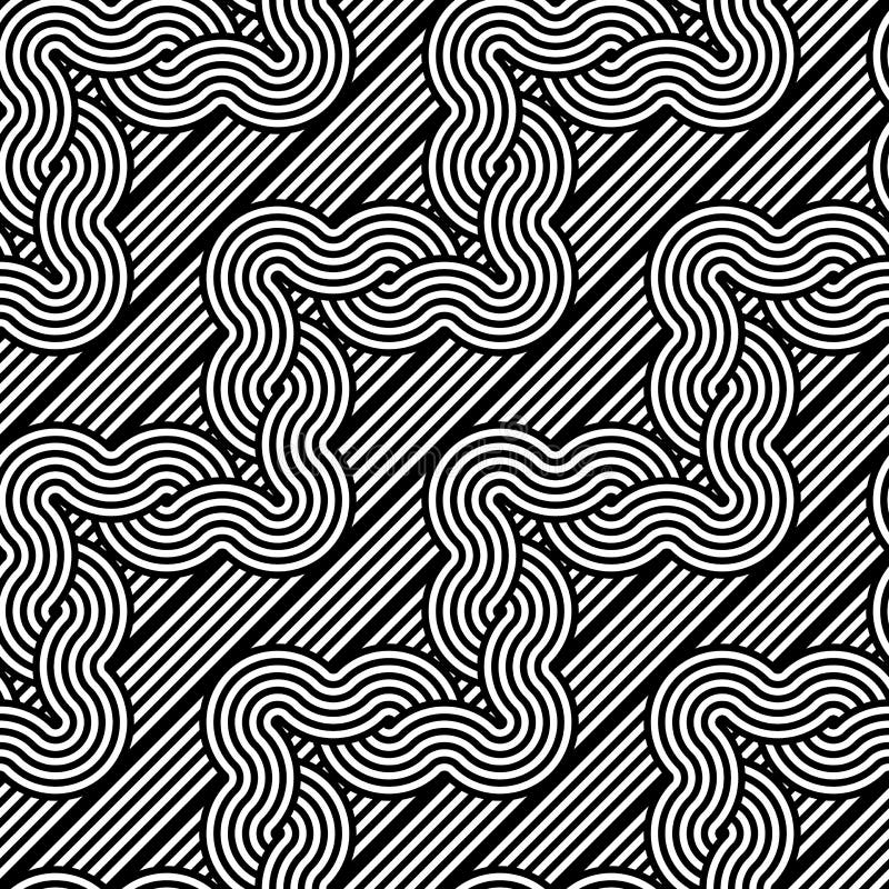 Design Seamless Monochrome Waving Pattern Stock Vector - Illustration ...