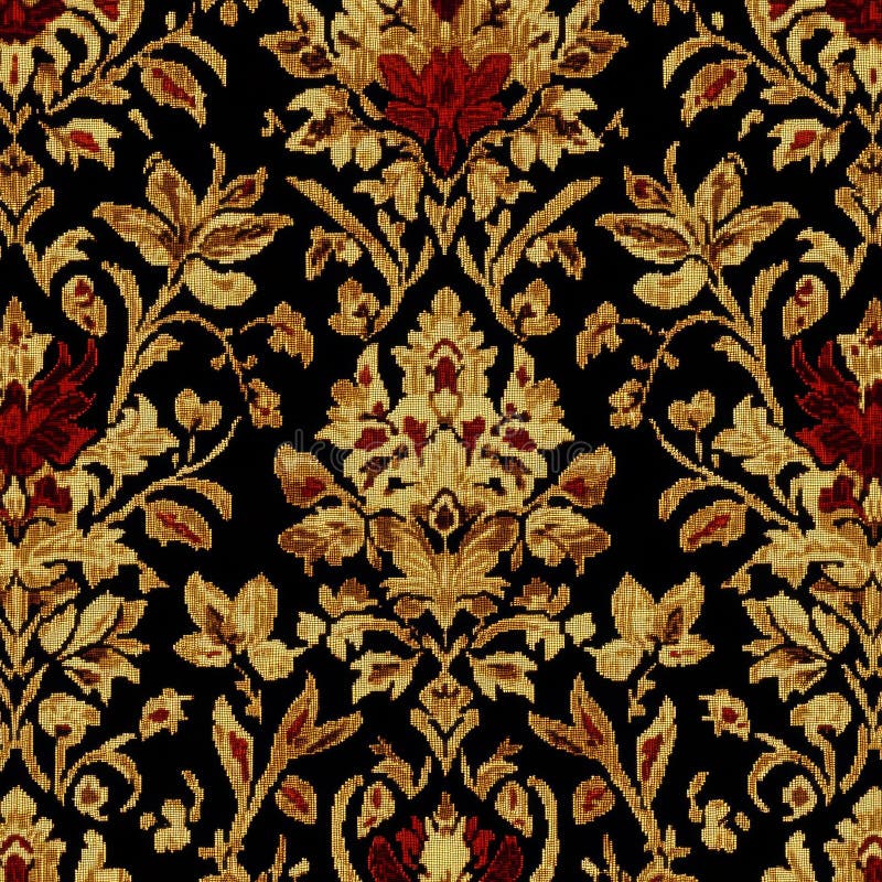 Design a Seamless Pixel Art Fabric Pattern Inspired by Embroidery. it ...