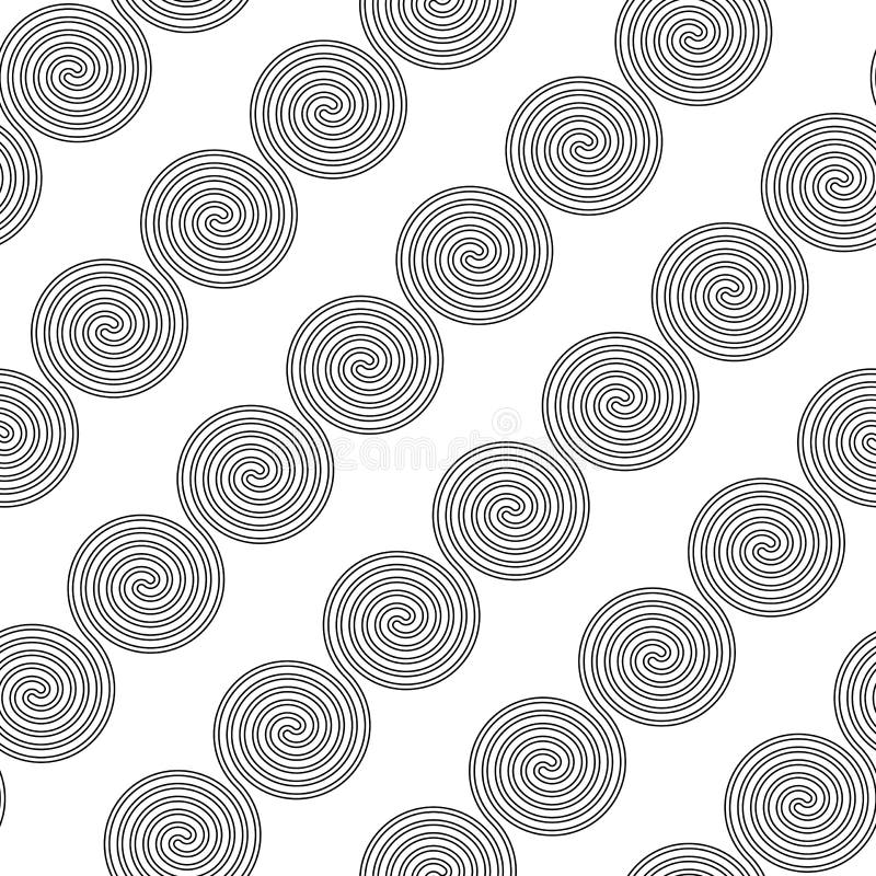 Design Seamless Spiral Pattern Stock Vector - Illustration of abstract ...