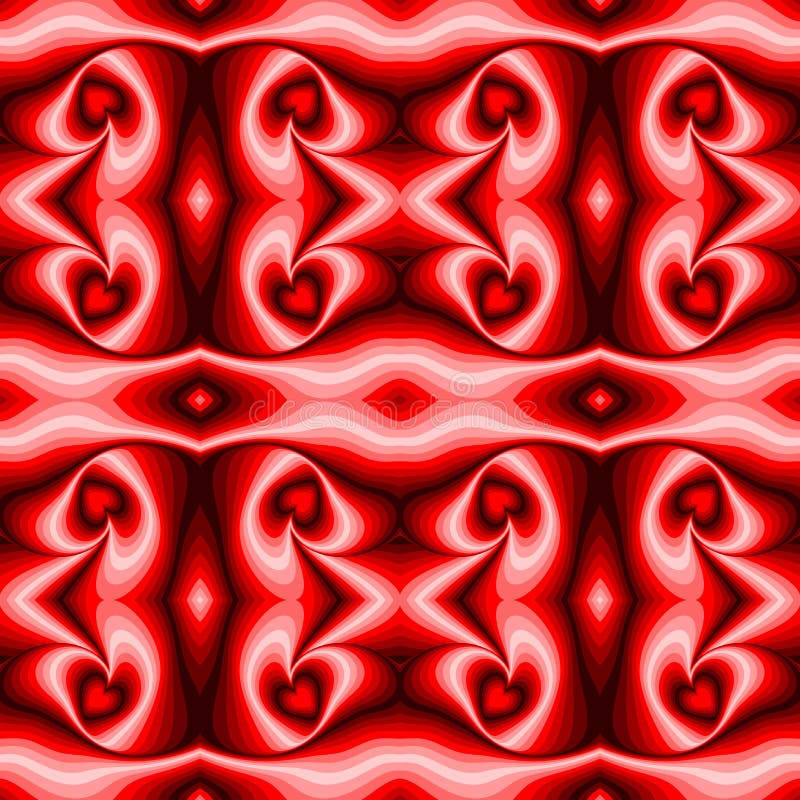 Design Seamless Swirl Movement Heart Pattern Stock Vector ...