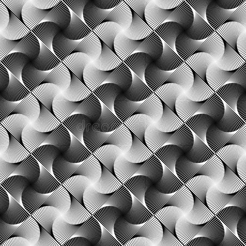 Design Seamless Whirl Geometric Stripy Pattern Stock Vector ...