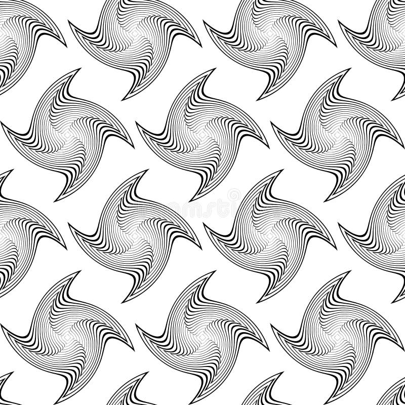 Design Seamless Vortex Movement Pattern Stock Vector - Illustration of ...