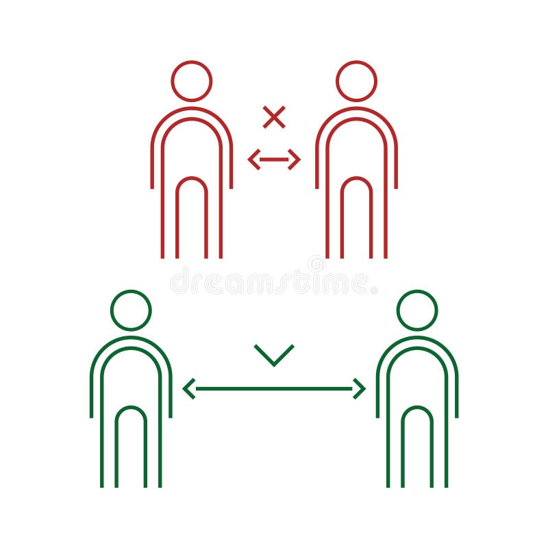 Design of Security Distance Symbol Stock Vector - Illustration of ...