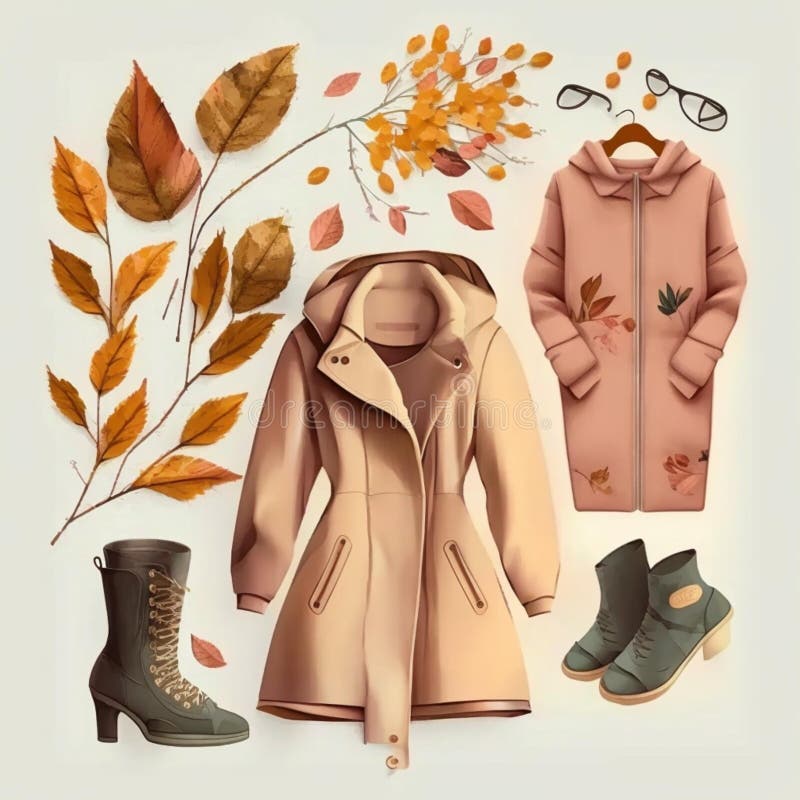 Women S Clothing Set. Woman S Clothes.Female Autumn Apparel Collection ...