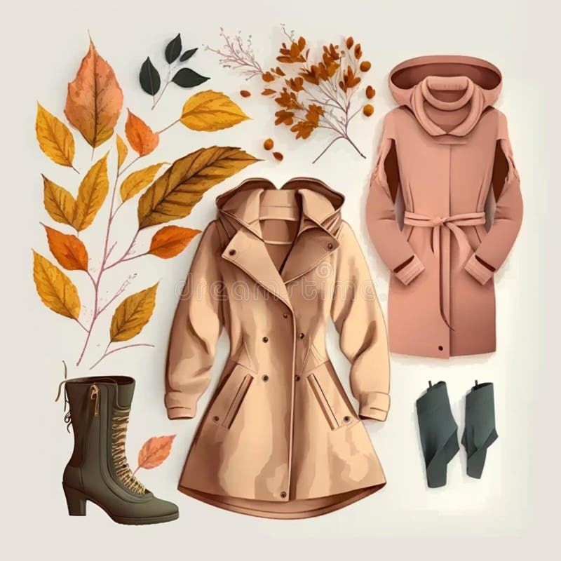 Women S Clothing Set. Woman S Clothes.Female Autumn Apparel Collection ...