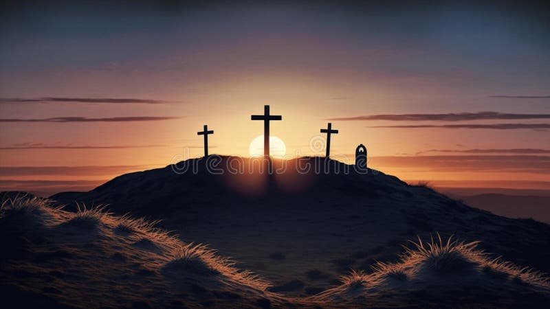 Resurrection, Glowing Cross among the Clouds, Risen Jesus, Cross, Jesus ...