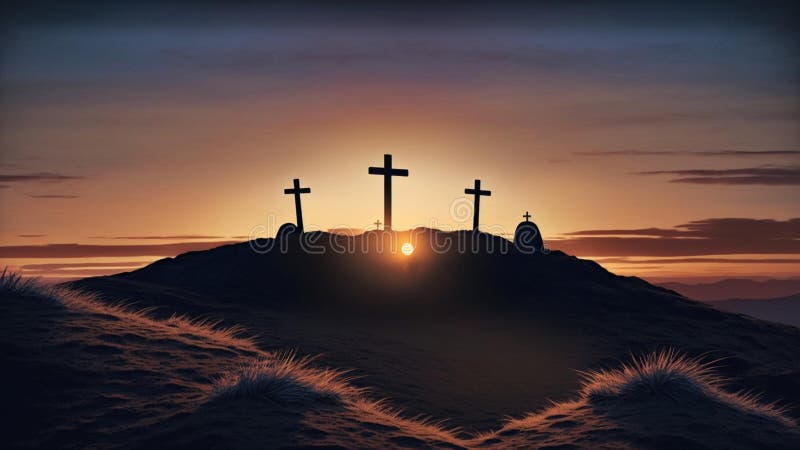 Resurrection, Glowing Cross among the Clouds, Risen Jesus, Cross, Jesus ...