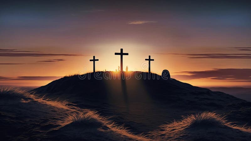 Resurrection, Glowing Cross among the Clouds, Risen Jesus, Cross, Jesus ...