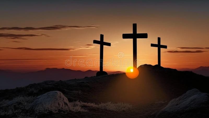 Resurrection, Glowing Cross among the Clouds, Risen Jesus, Cross, Jesus ...