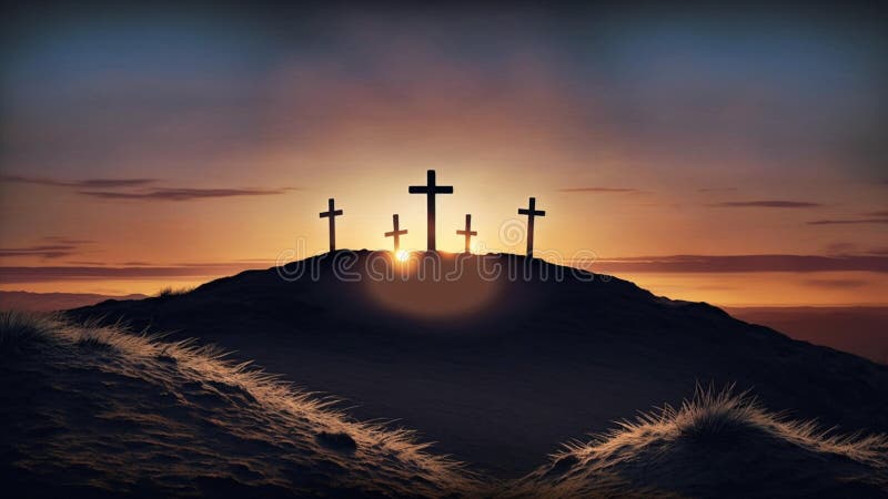 Resurrection, Glowing Cross among the Clouds, Risen Jesus, Cross, Jesus ...