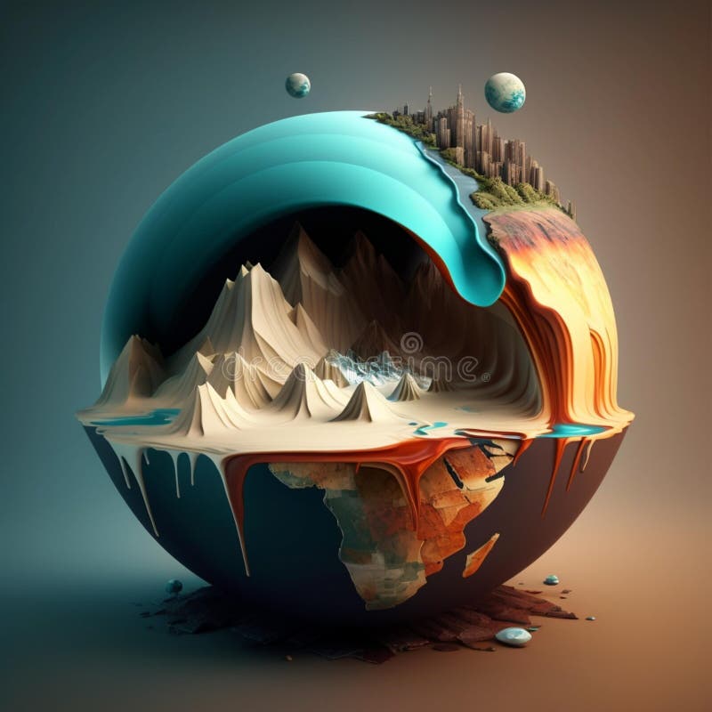 Earth in 3D Globe, Earth in 3D, Virtual Journey through Earth in 3D ...