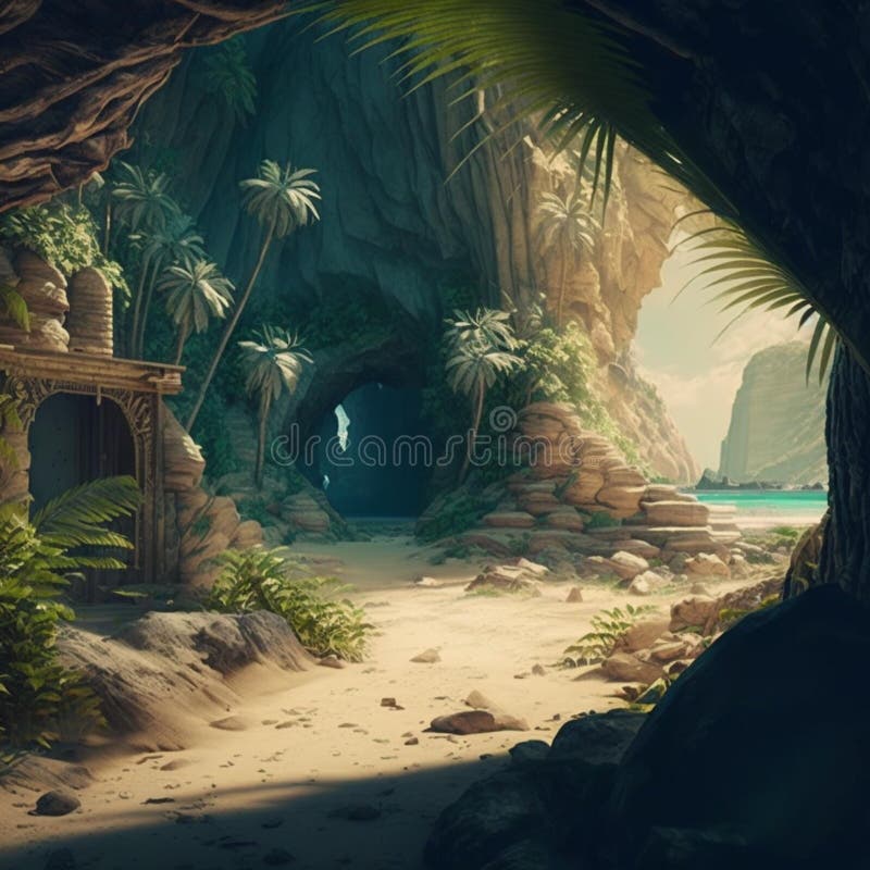 Island in Illustration, Beach Illustration, Forest Illustration ...