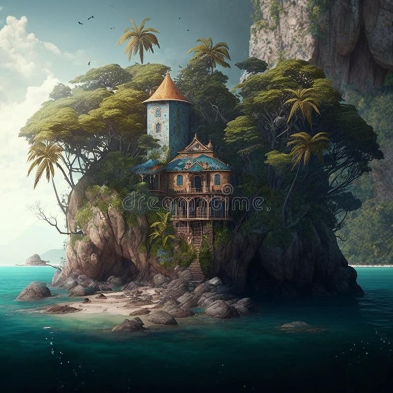 Island in Illustration, Beach Illustration, Forest Illustration ...