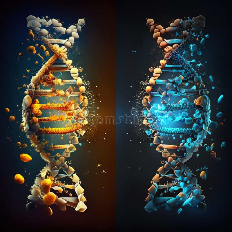 Realistic DNA Illustration, 3d DNA Illustration, High Resolution DNA ...