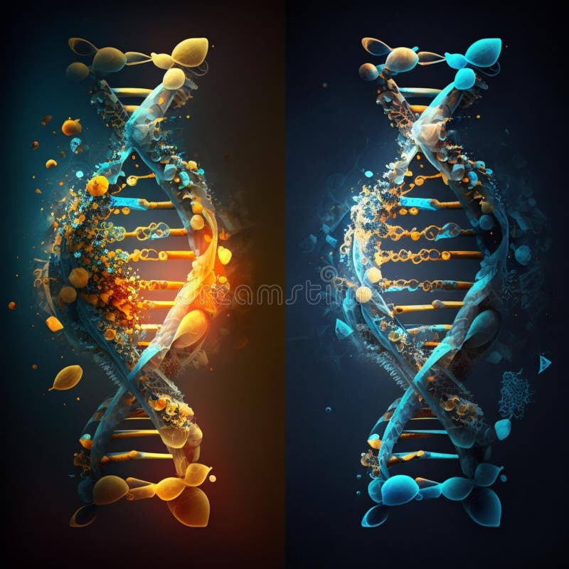 Realistic DNA Illustration, 3d DNA Illustration, High Resolution DNA ...