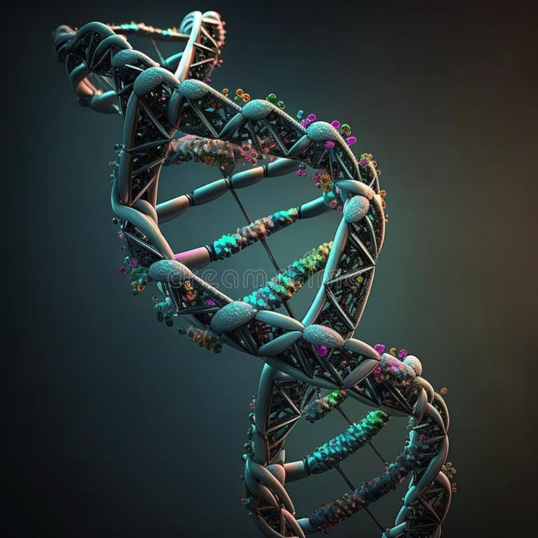 Realistic DNA Illustration, 3d DNA Illustration, High Resolution DNA ...