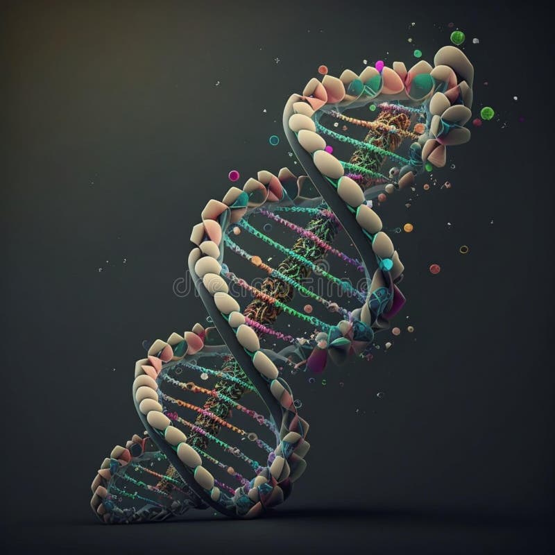 Realistic DNA Illustration, 3d DNA Illustration, High Resolution DNA ...