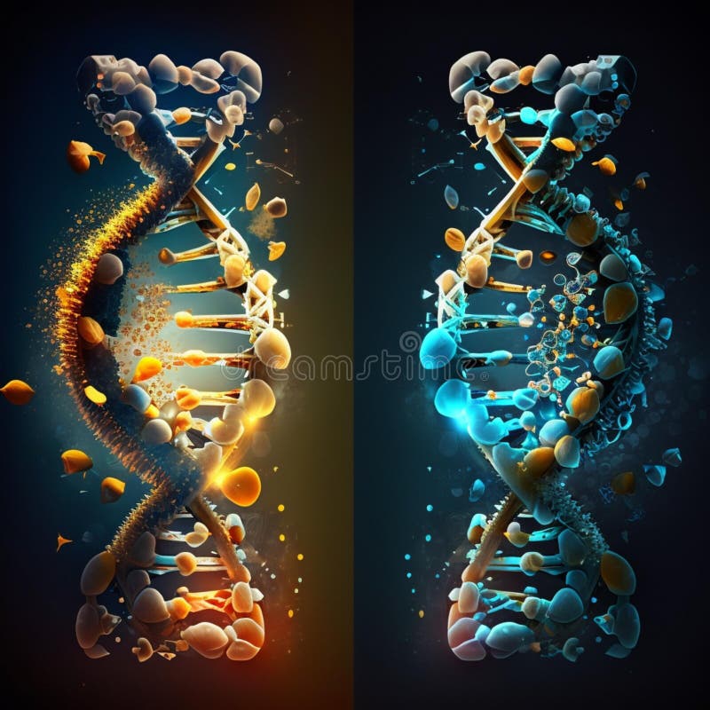 Realistic DNA Illustration, 3d DNA Illustration, High Resolution DNA ...