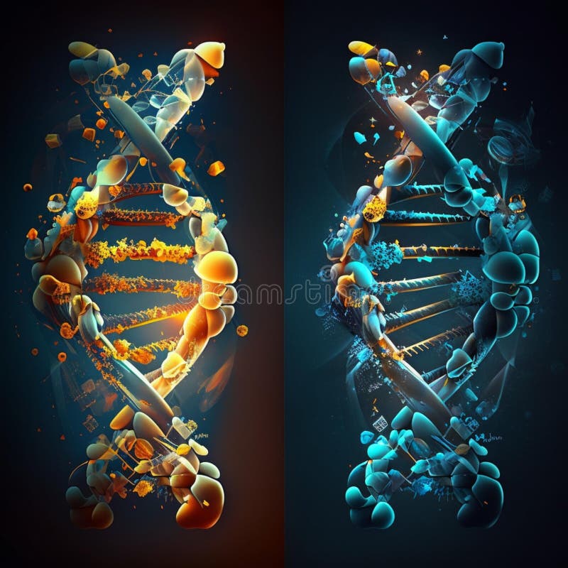 Realistic DNA Illustration, 3d DNA Illustration, High Resolution DNA ...