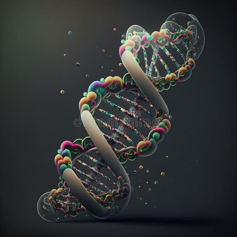 Realistic DNA Illustration, 3d DNA Illustration, High Resolution DNA ...