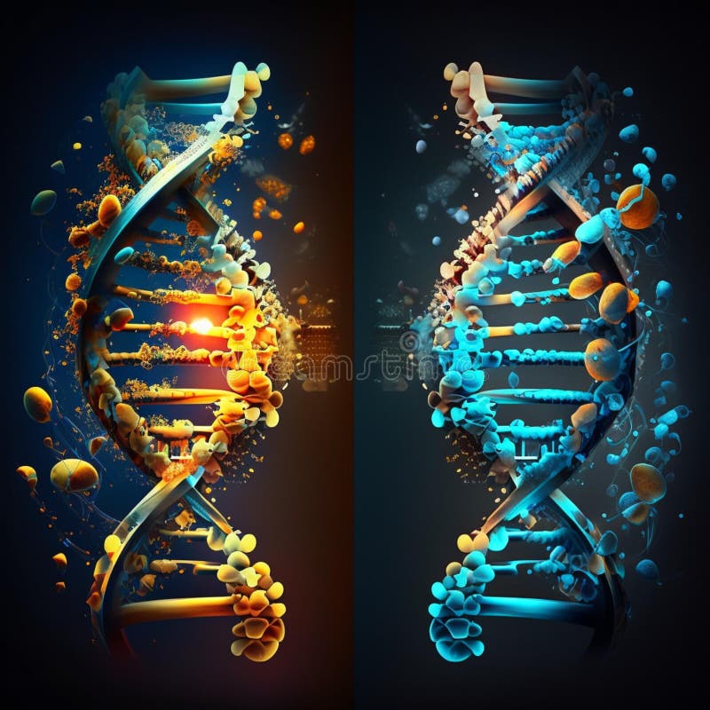 Realistic DNA Illustration, 3d DNA Illustration, High Resolution DNA ...