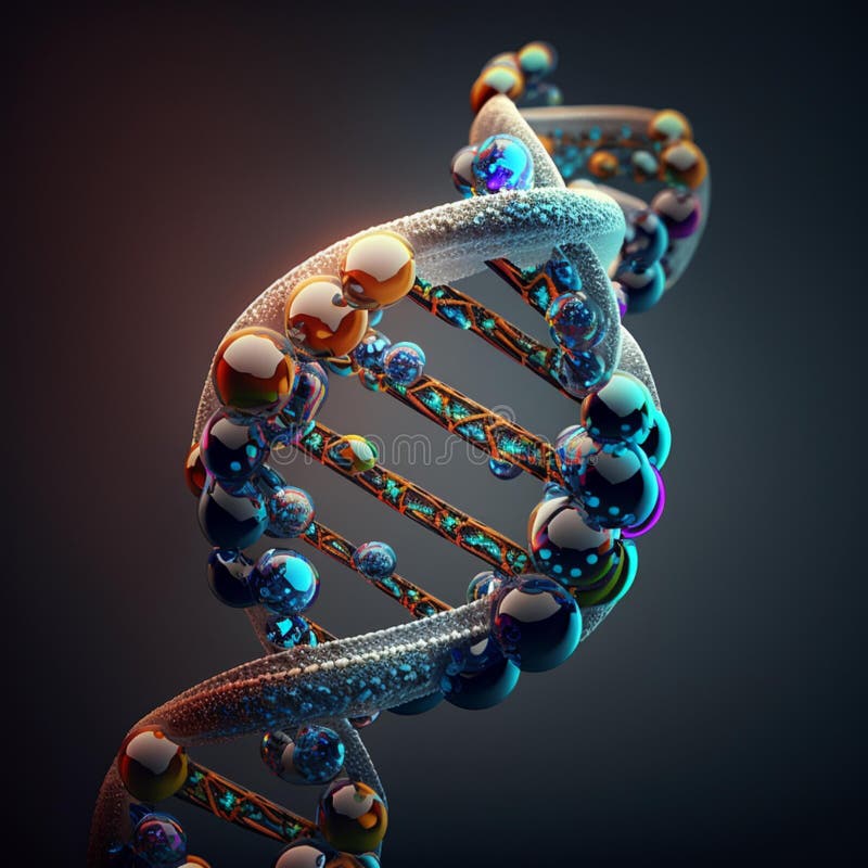 Realistic DNA Illustration, 3d DNA Illustration, High Resolution DNA ...