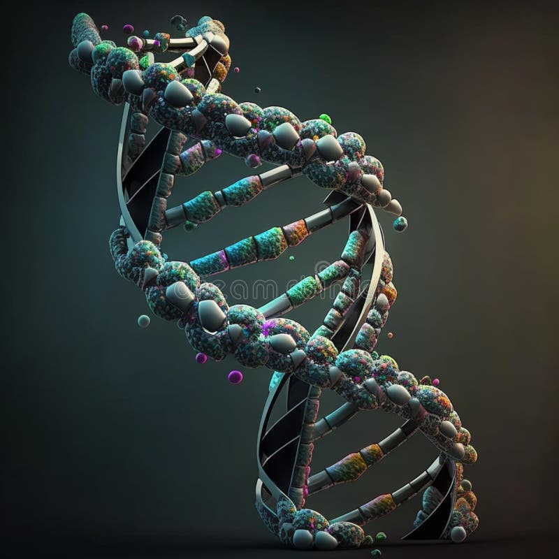 Realistic DNA Illustration, 3d DNA Illustration, High Resolution DNA ...