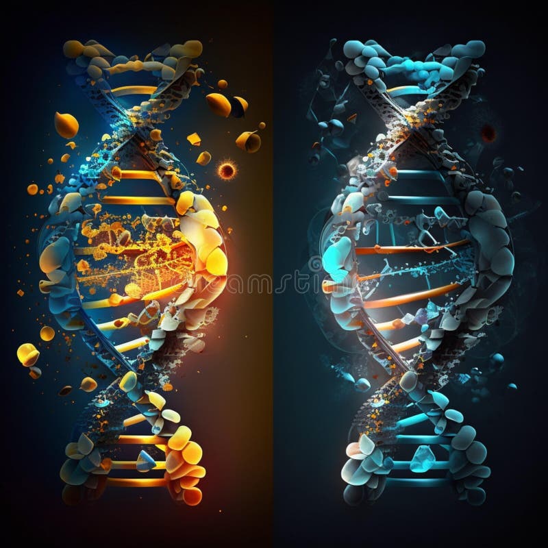 Realistic DNA Illustration, 3d DNA Illustration, High Resolution DNA ...