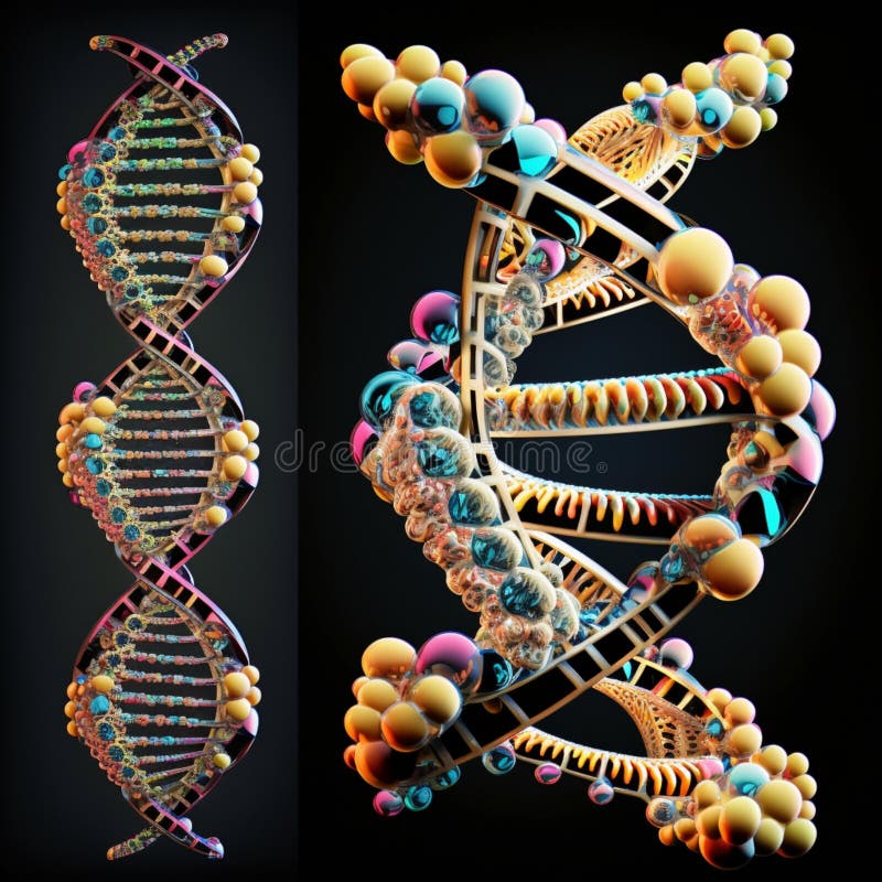 Realistic DNA Illustration, 3d DNA Illustration, High Resolution DNA ...