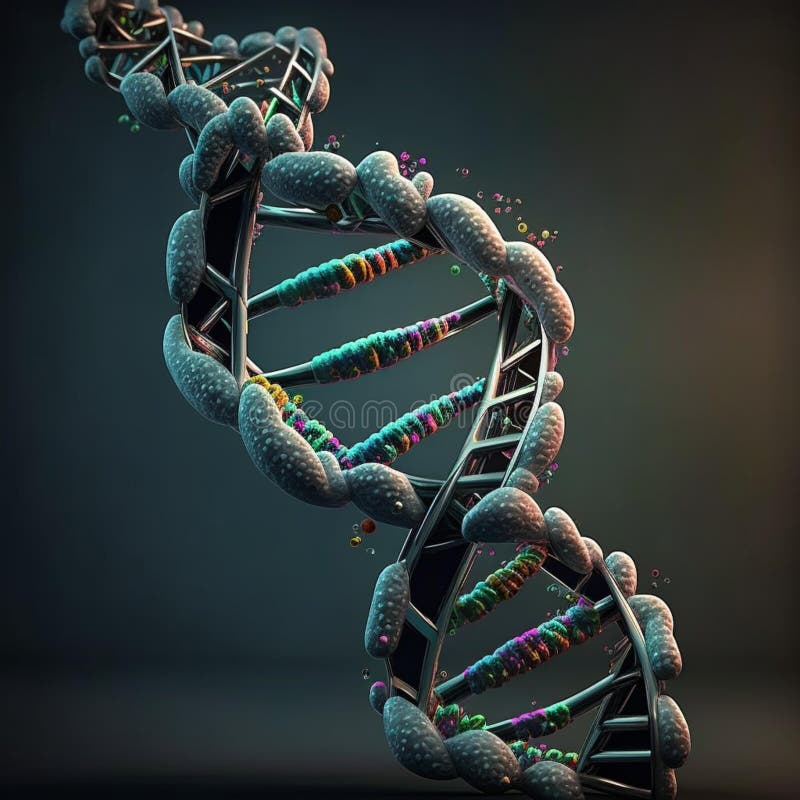 Realistic DNA Illustration, 3d DNA Illustration, High Resolution DNA ...
