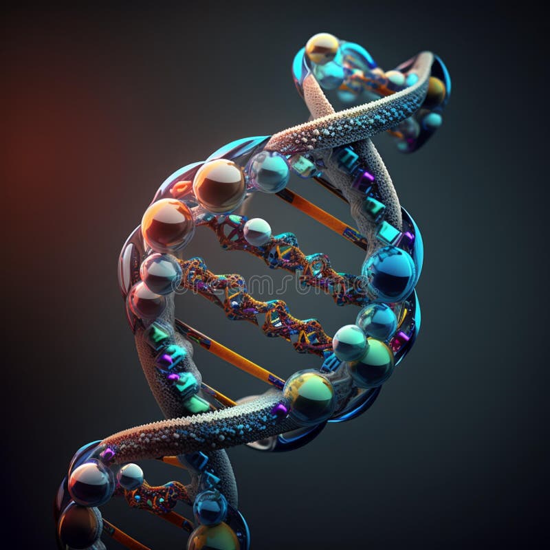 Realistic DNA Illustration, 3d DNA Illustration, High Resolution DNA ...