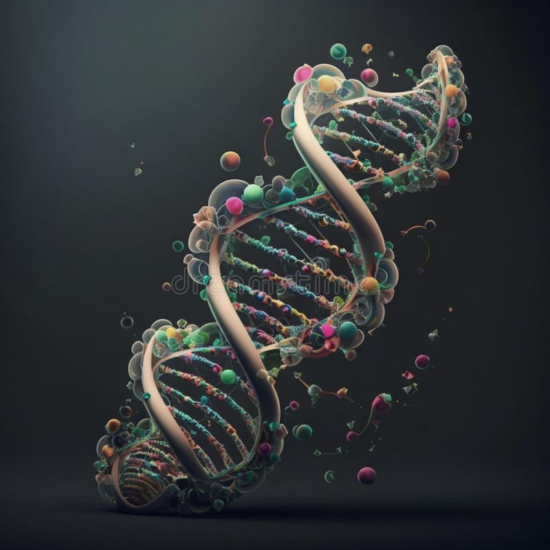 Realistic DNA Illustration, 3d DNA Illustration, High Resolution DNA ...