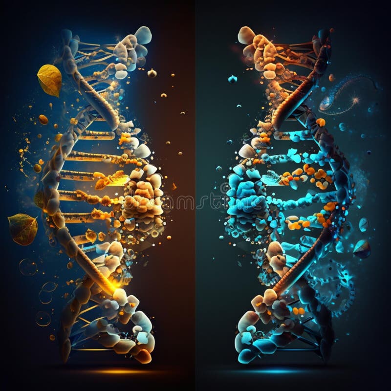 Realistic DNA Illustration, 3d DNA Illustration, High Resolution DNA ...