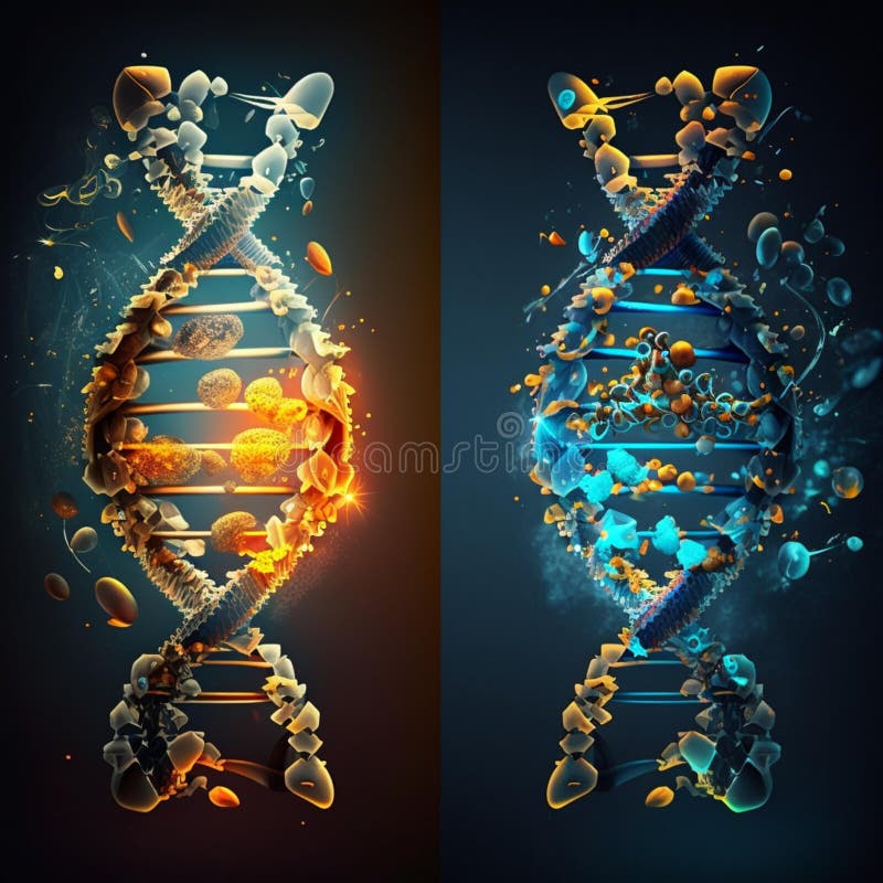 Realistic DNA Illustration, 3d DNA Illustration, High Resolution DNA ...