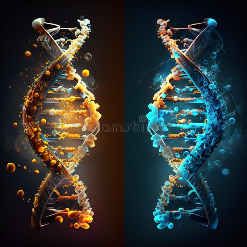 Realistic DNA Illustration, 3d DNA Illustration, High Resolution DNA ...