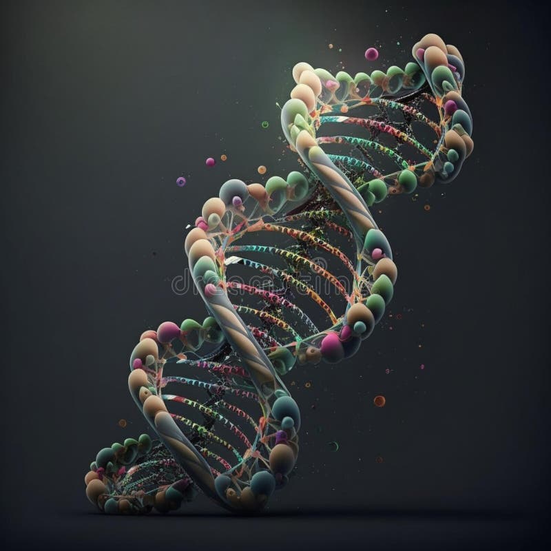 Realistic DNA Illustration, 3d DNA Illustration, High Resolution DNA ...